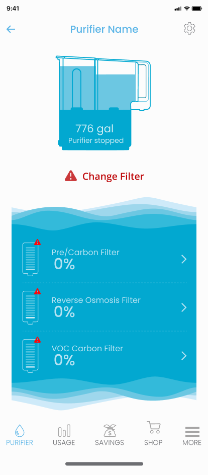 How to reset filter life in the AquaTru App – Help Center